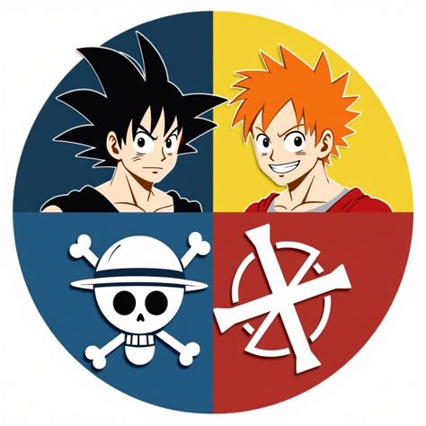 Circle Logo With Anime Characters And Symbols Stable Diffusion Online