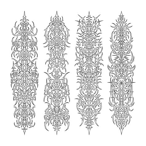 Vector Tribal Tatuaje Frontera Elemento Resumen étnico Formas En