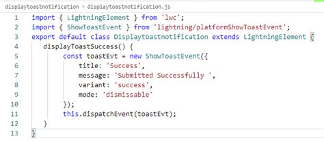 How To Display Toast Notifications In Salesforce Lightning Web Component
