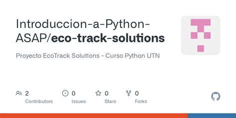 Github Introduccion A Python Asapeco Track Solutions Proyecto