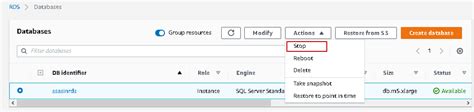 How To Stop An Aws Rds Sql Server Using A Web Console And Aws Cli