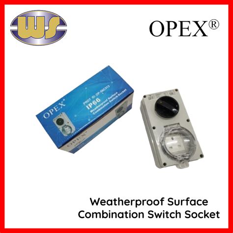 OPEX IP66 WEATHERPROOF SURFACE COMBINATION SWITCH SOCKET ISOLATOR 13A OUTDOOR WATERPROOF