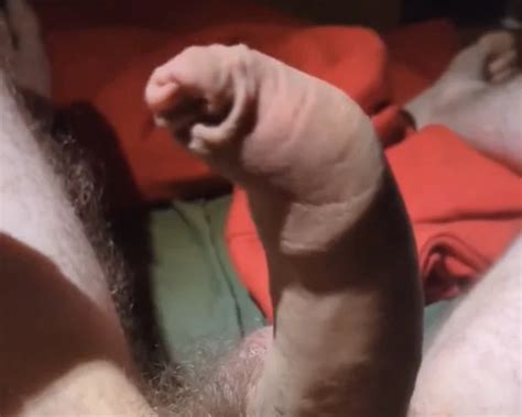 Twink Cumming Inside His Long Foreskin Snout