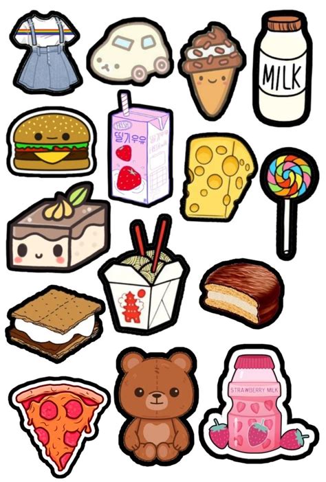 Cute Printable Stickers Cute Easy Drawings Iphone Case Stickers