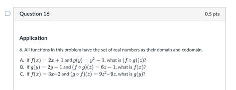 Solved If The Functions Are Given Algebraically Then The