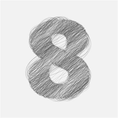 Number Pencil Drawing