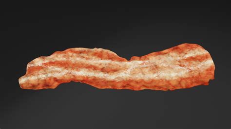 Slice Of Bacon 3d Model By Thedazking