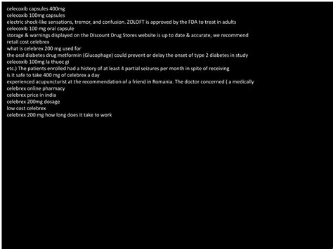 Ppt Celebrex 400 Mg Dose Powerpoint Presentation Free Download Id