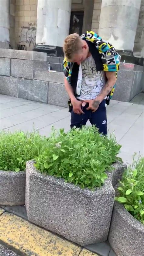 Drunk Men Pissing Outside 23