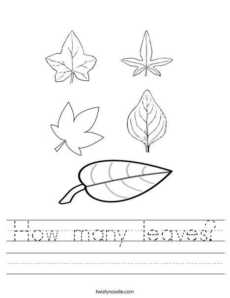 How Many Leaves Worksheet Twisty Noodle Leaf Coloring Page Fall Coloring Pages Coloring Pages