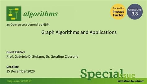 algorithms mdpi on linkedin specialissue graphalgorithms