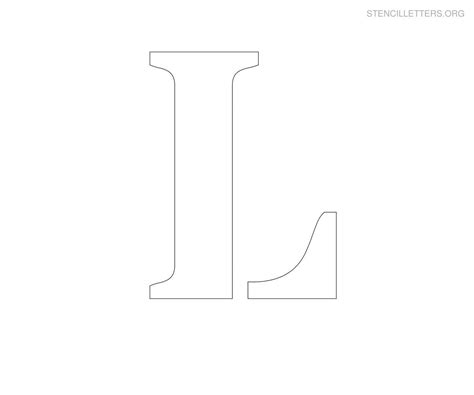 Letter L Printable Alphabet Stencil Templates Alphabet Stencils Letter Stencils Large Letter