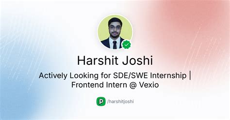 Harshit Joshi • Peerlist