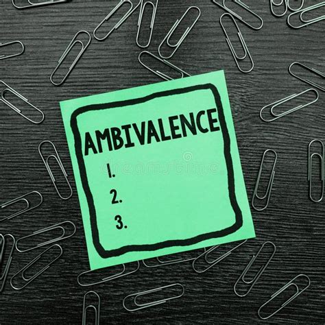 Text Showing Inspiration Ambivalence Conceptual Photo Attitudes Or