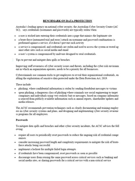 benchmark data protection pdf security computer security