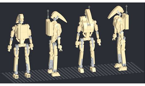 Lego Moc 207166 Star Wars B1 Battle Droid By Tman179 Rebrickable