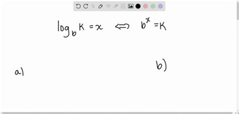 SOLVED Use The Definition Of The Logarithmic Function To Find X A Log4 2 X B Log4 X 2