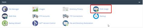 how to check and manage disk usage for your cpanel account