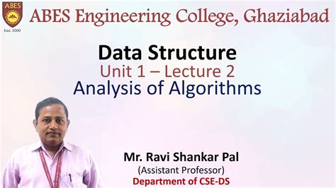 Lecture 2 Unit 1 Time And Space Complexity Data Structure Youtube