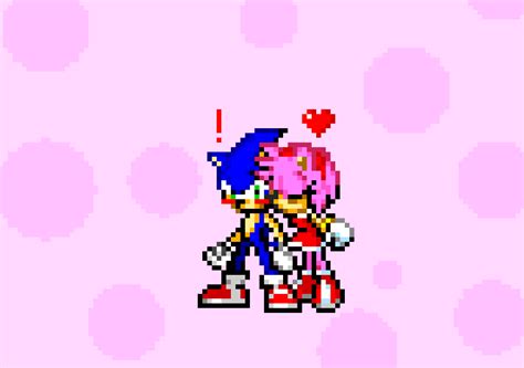 Amy Kisses Sonic By Meglez On Deviantart