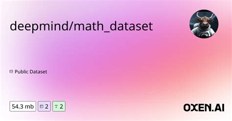 Deepmindmathdataset Datasets At Oxenai