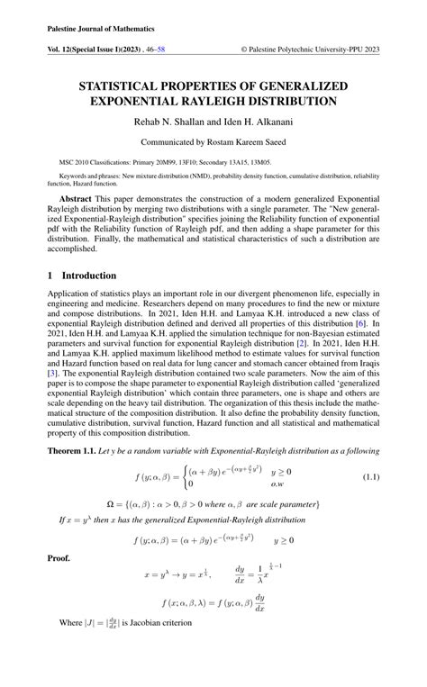 Pdf Statistical Properties Of Generalizedexponential Rayleigh
