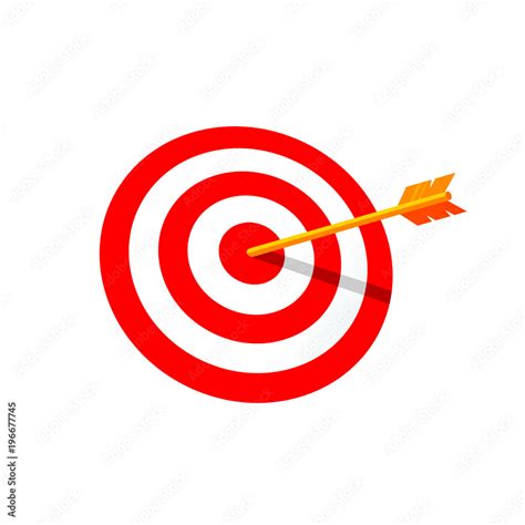 Arrow Hitting The Bullseye Target Illustration Stock Vector Adobe Stock