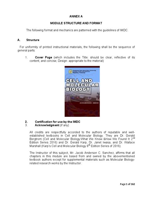 Cell And Molecular Biology Module For Dvm 2nd Year Pdf Cell