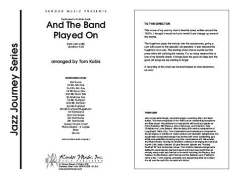And The Band Played On Full Score Kendor Music Publishing