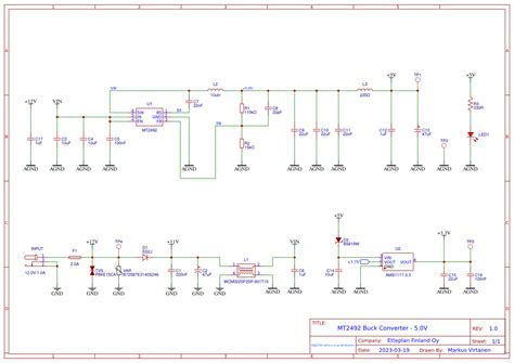 Mt2492 Buck Converter 5 0v Oshwlab