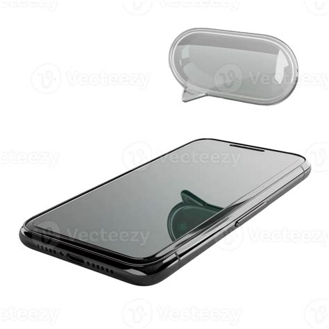 A Smartphone With A Speech Bubble Representing Digital Communication And Messaging 54044753 Png