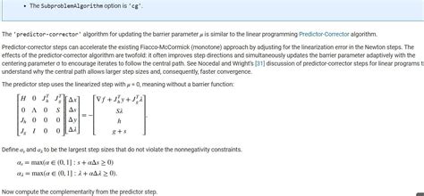 solved in matlab implement an interior point method similar