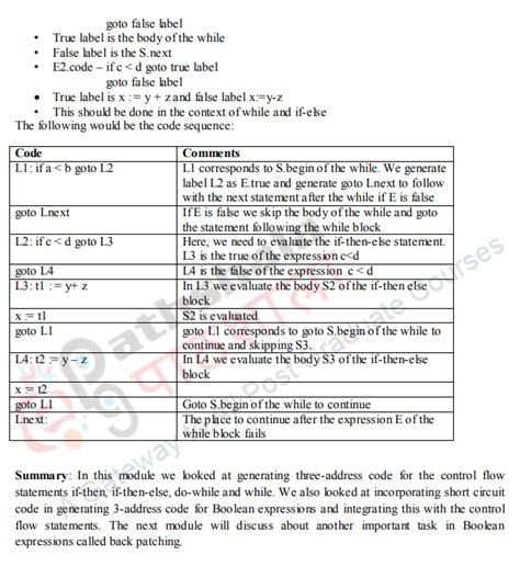 Control Flow Statements And Boolean Expressions Compiler Design