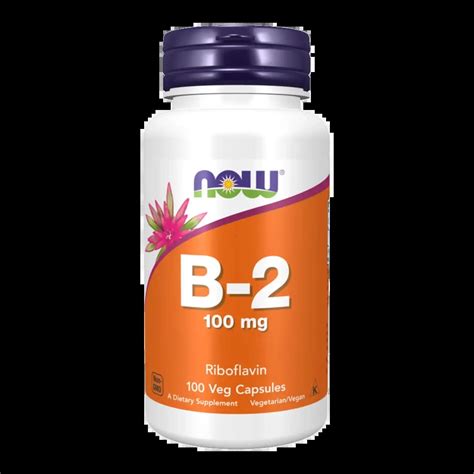 Vitamine B 2 100mg Now Foods