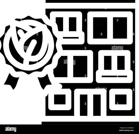 Certification Green Building Glyph Icon Vector Certification Green