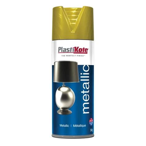 Plastikote Metallic Spray Brass 400ml Andrews Aerosols