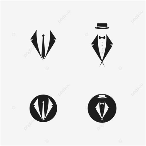 Man In Tuxedo Clipart Png Images Tuxedo Man Logo Vector Template Clothes Bow Isolated Png