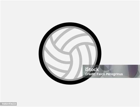 배구 공 벡터 아이콘입니다 배구 공 격리 그림 기호 Volleyball Tournament에 대한 스톡 벡터 아트 및 기타 이미지 Volleyball Tournament