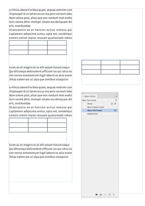 solved applying object style to anchored tables not worki adobe