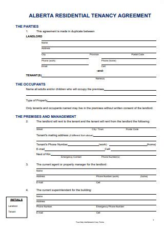 Lease Agreement Template Alberta