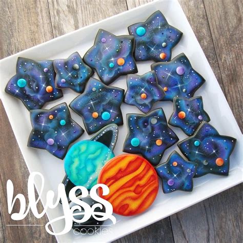 Galaxy Cookies Galaxy Cookies Sugar Cookies Decorated Cookies