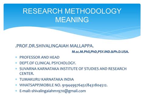 Research Methodology Meaning Concept Nature Types Charecteristics