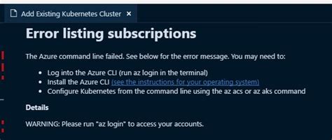 Error Connecting To Azure Aks · Issue 301 · Vscode Kubernetes Tools Vscode Kubernetes Tools
