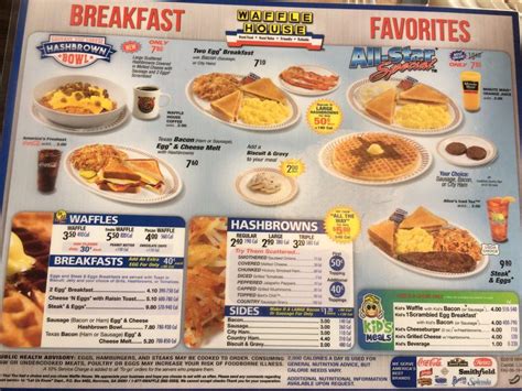 Waffle House Menu