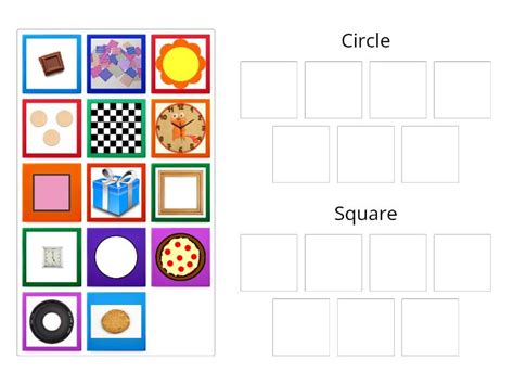 Review Of Shapes Circle And Square Group Sort