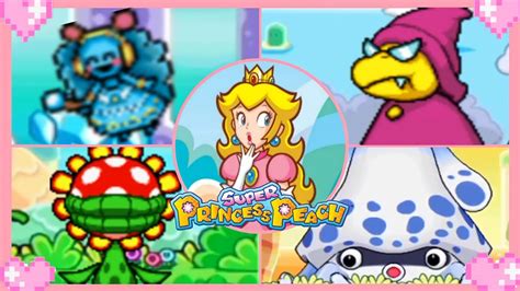 🌸 Super Princess Peach All Bosses 💗 Youtube
