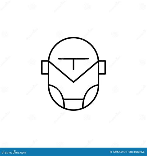 robot superhero outline icon signs and symbols can be used for web