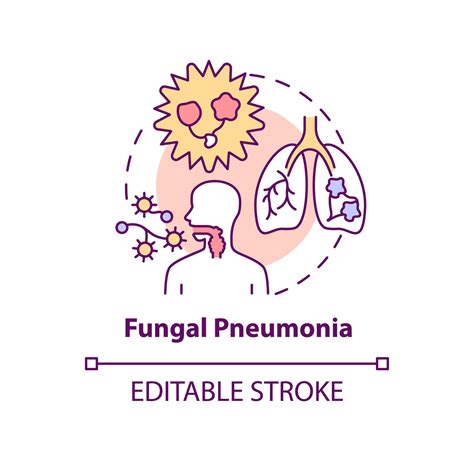 Fungal Pneumonia Concept Icon Pulmonary Inflammation Abstract Idea Thin Line Illustration