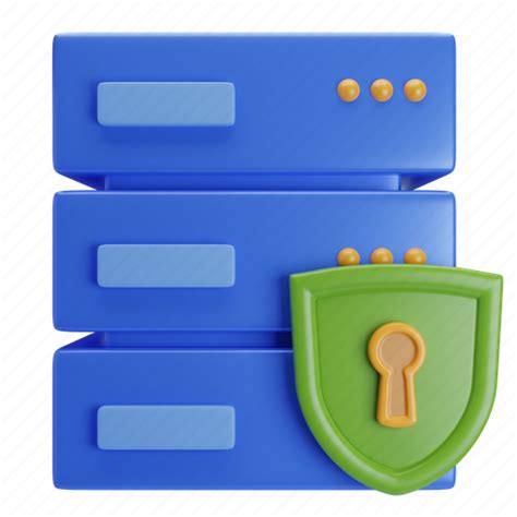 Secure Server Hosting Storage Database 3d Illustration Download On Iconfinder