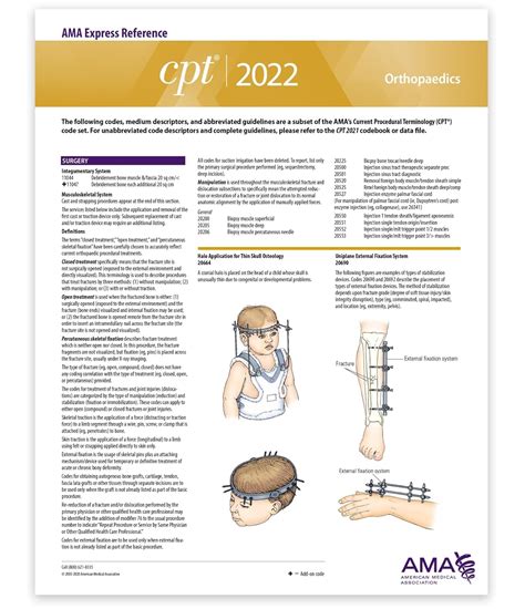 Cpt Express Reference Coding Card 2022 Orthopaedics 9781640161771 Medicine And Health Science